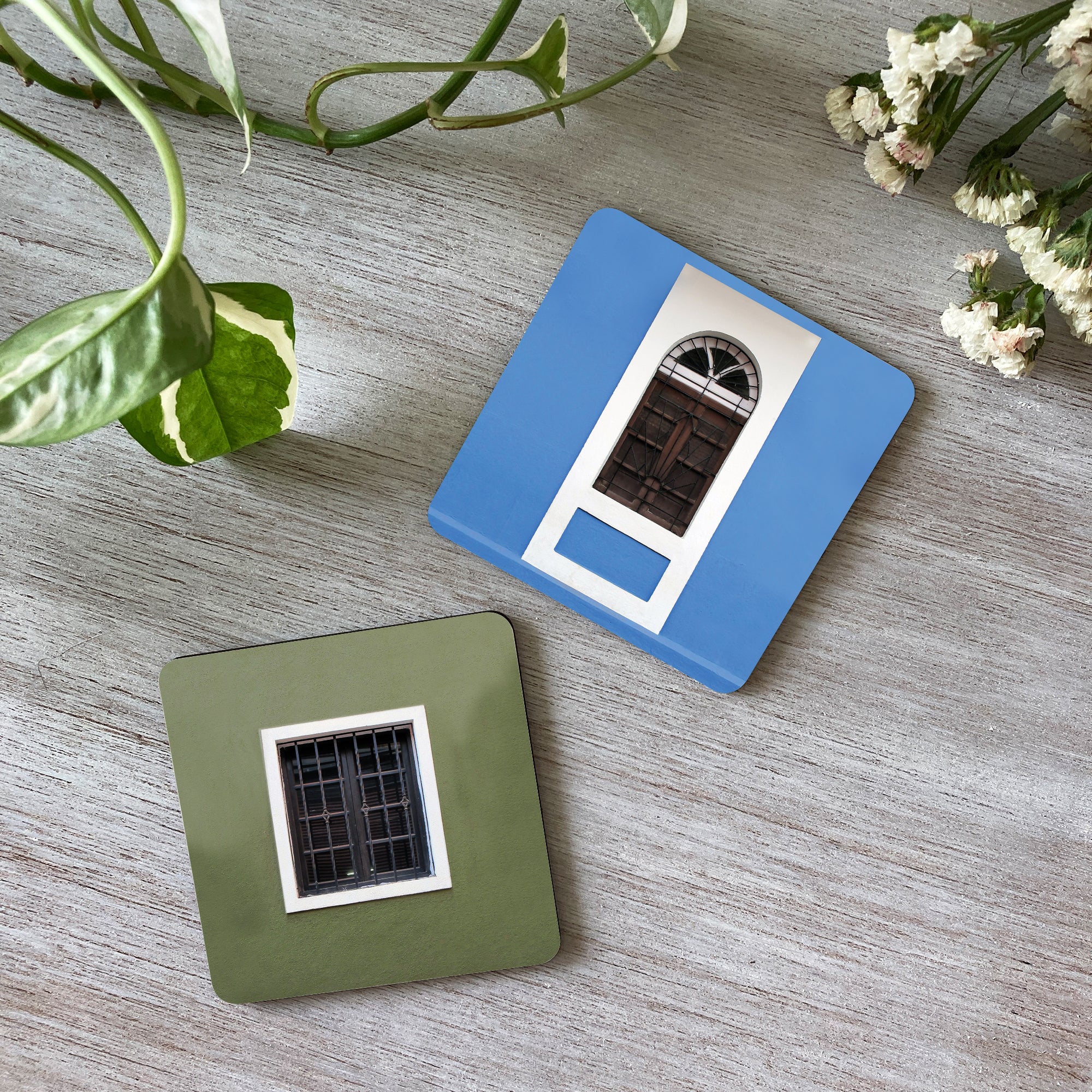Coasters set of 2 - Goa Windows – Froggmag