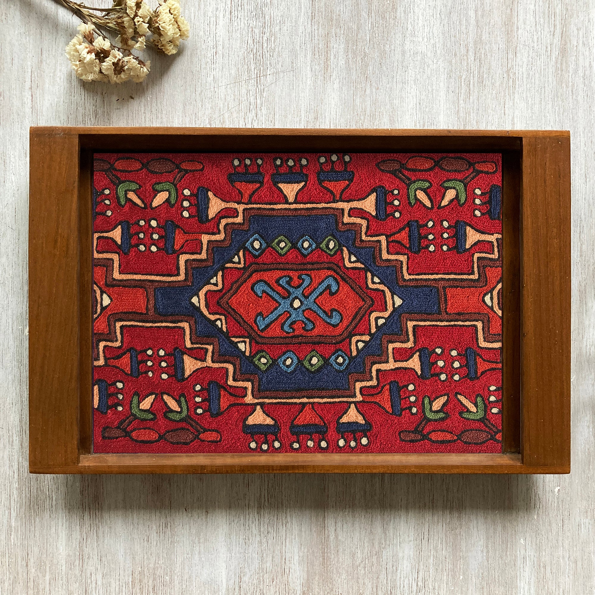 Teak Wood Tray - Aari Carpet – Froggmag