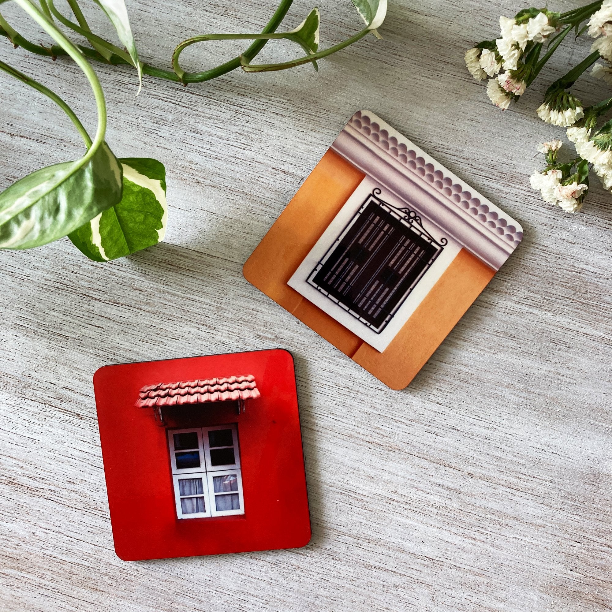 Coasters set of 2 - Goa Windows – Froggmag